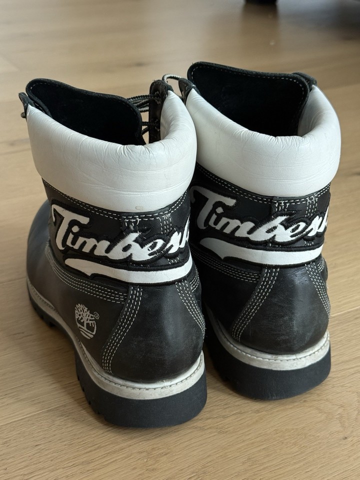 Timberland Boots Men’s Size 10.5 - Rare - Black White Embroidered ...