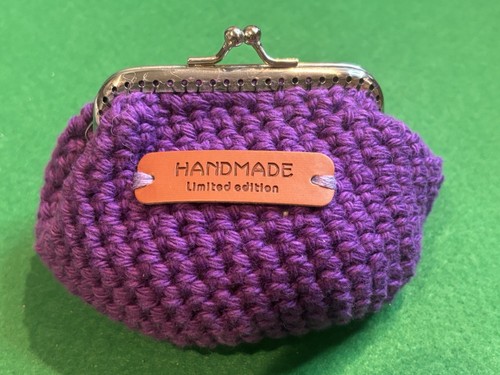 Handmade Crochet purple Coin Purse With Silver Clasp | eBay