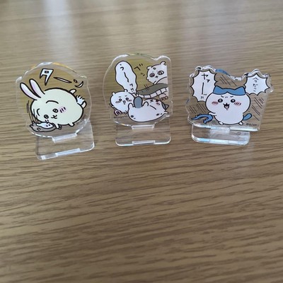 Chiikawa Acrylic Stand 3-Piece Set Cute Animal Characters with Base ...