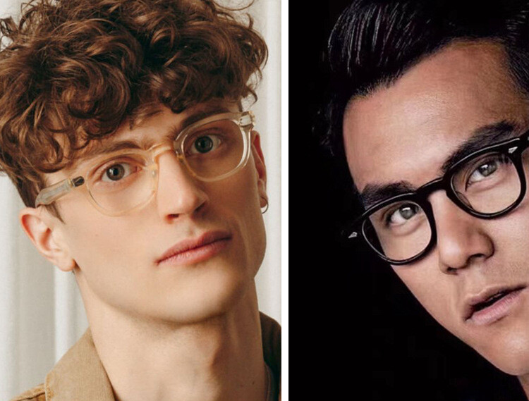 Hand Made Acetate Johnny Depp Eyeglass Frames Women men Round Retro ...