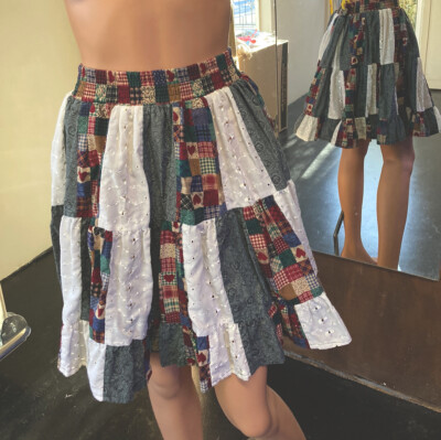 Square Up Fashions, Square dance skirt, Large, Two tiers with ruffle | eBay