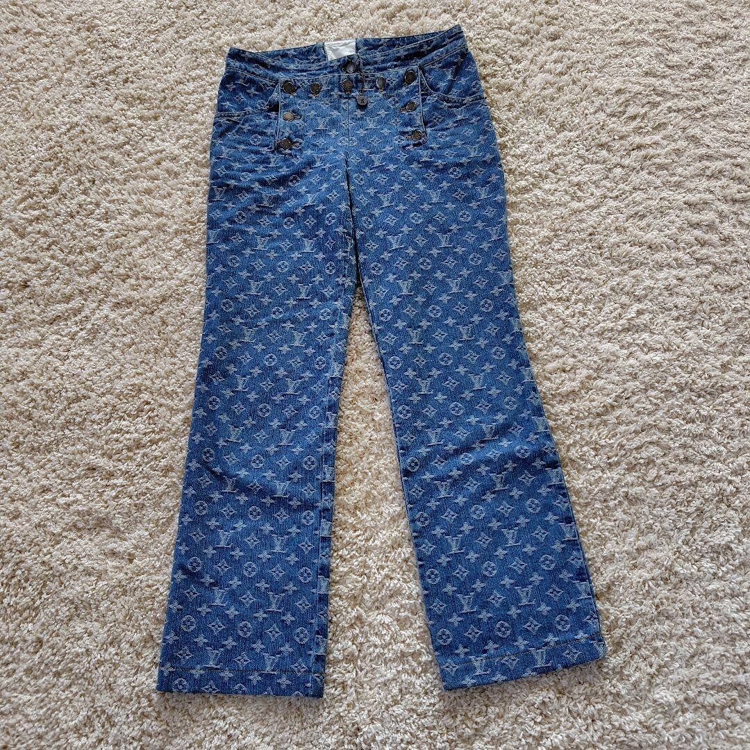 Louis Vuitton Monogram Logo Pants Denim Jeans 38 JPN - Gem