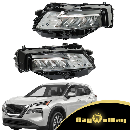 For 2021 2022 2023 Nissan Rogue SL/SV Chrome LED Left&Right Headlights ...
