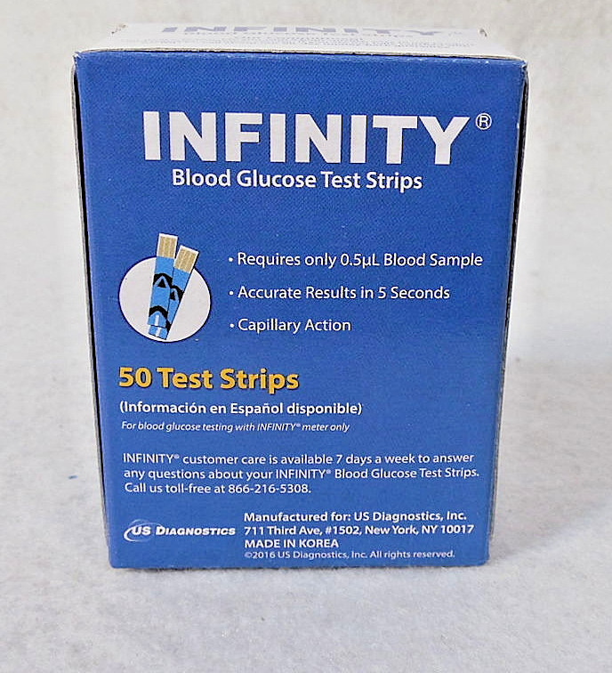 INFINITY Diabetic Blood Glucose Test Strips 50 Per Box (1)Box | eBay