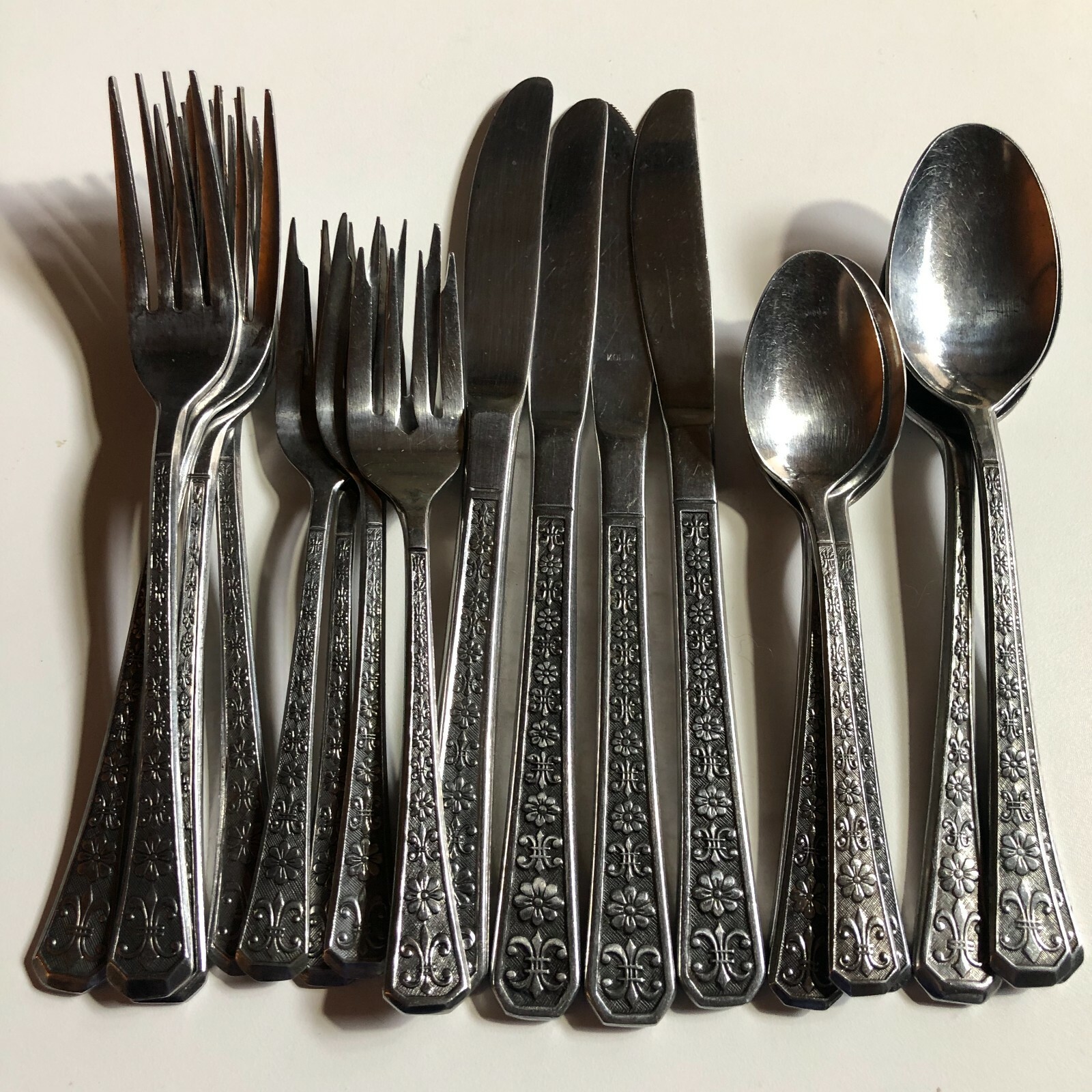 Interpur FLORENZ Stainless Steel Black Texture Pattern Flatware CHOICE ...