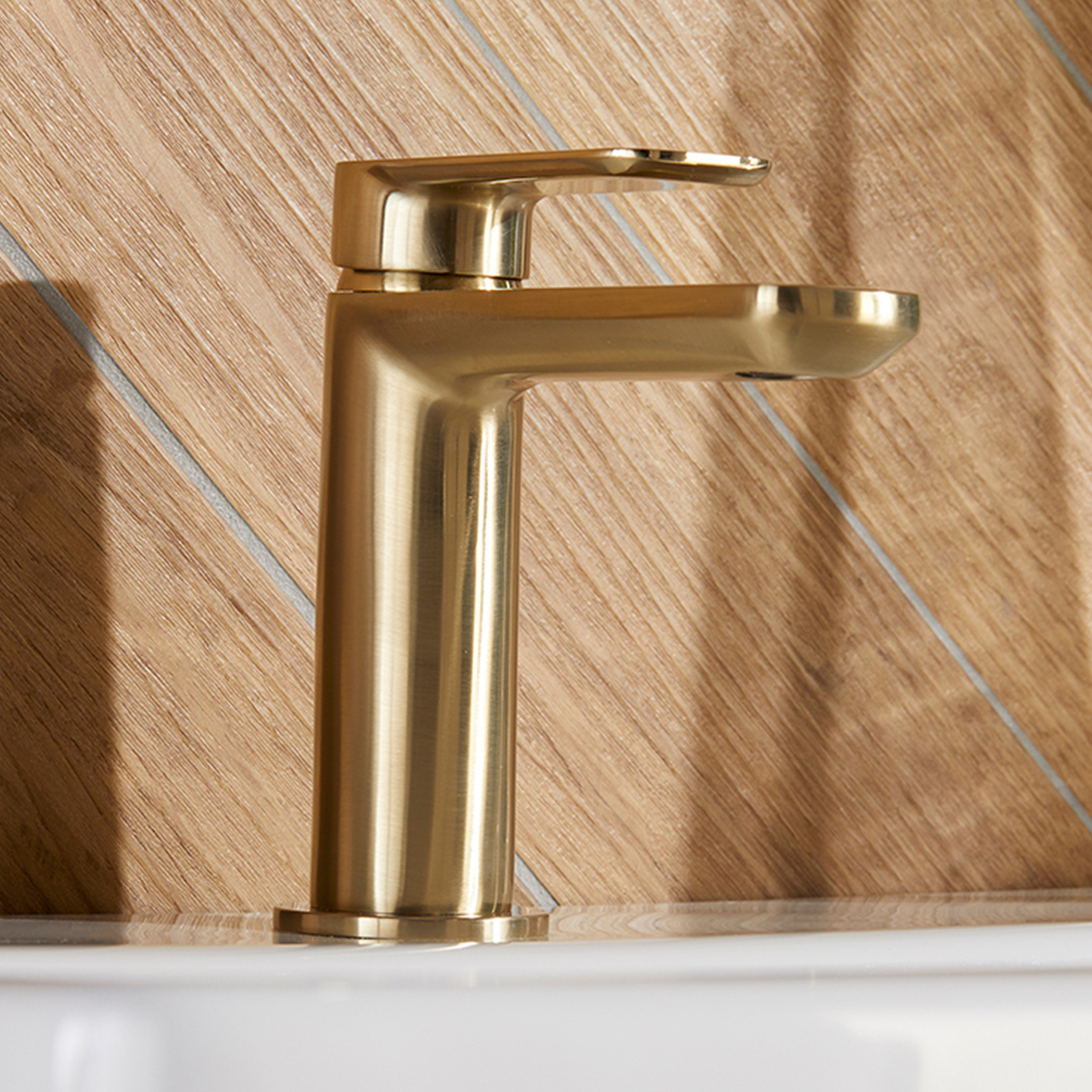 Rona Bathroom Basin Mixer Brushed Brass Tap & Waste | eBay