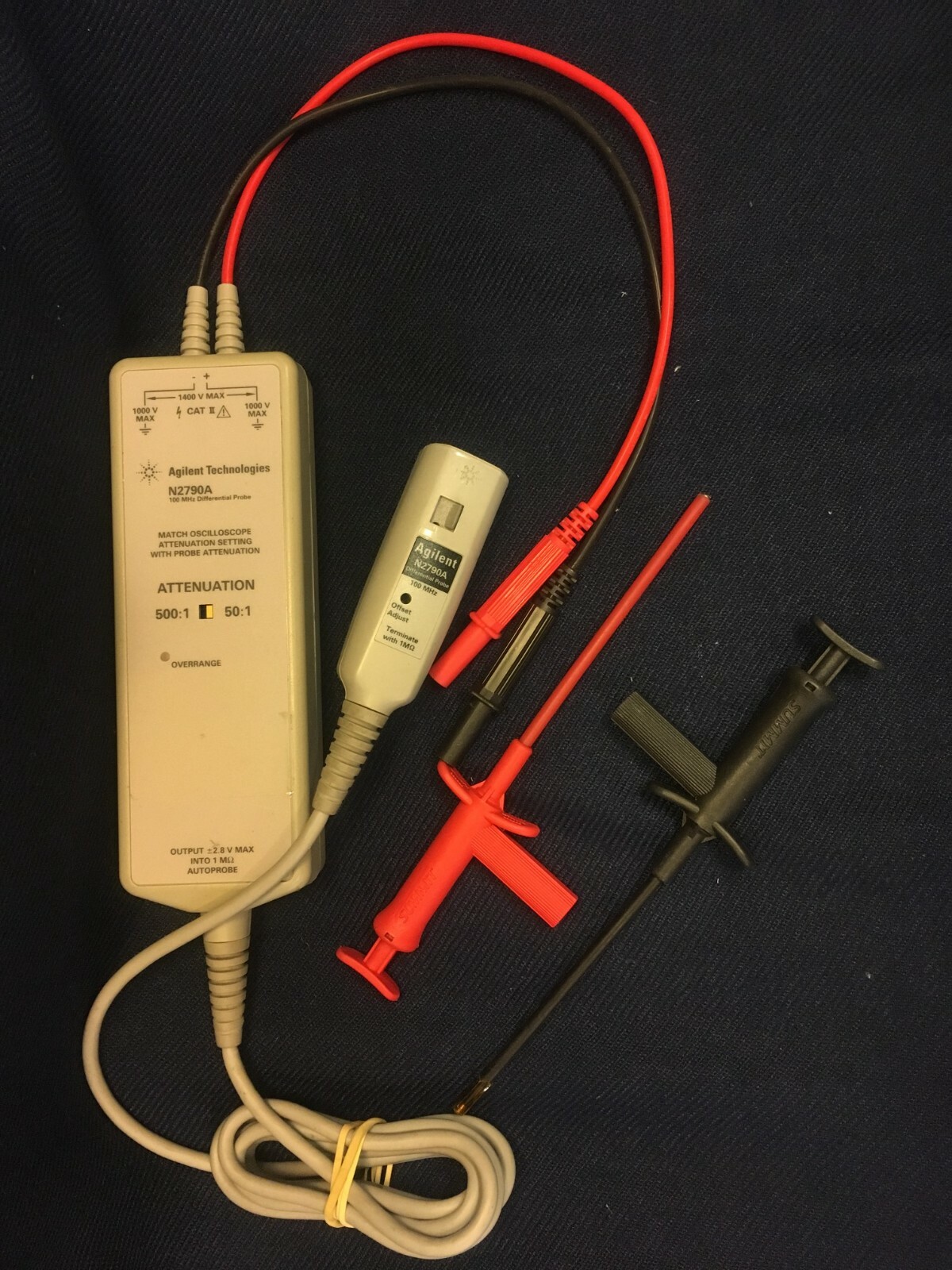 Agilent Technologies N2790A High-Voltage Differential Probe, 100 MHz ...