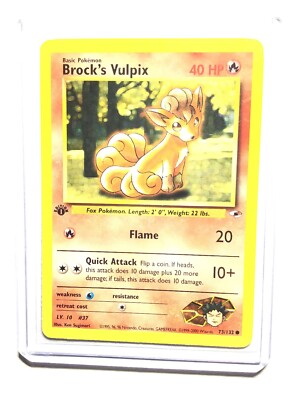 BROCK’S VULPIX - 1st Edition Gym Heroes - 73/132 - Common - Pokemon ...