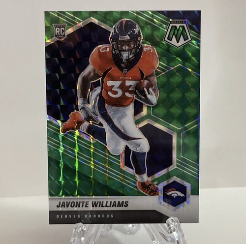 2021 Panini Mosaic Javonte Williams Green Prizm Rookie RC #315 Broncos ...