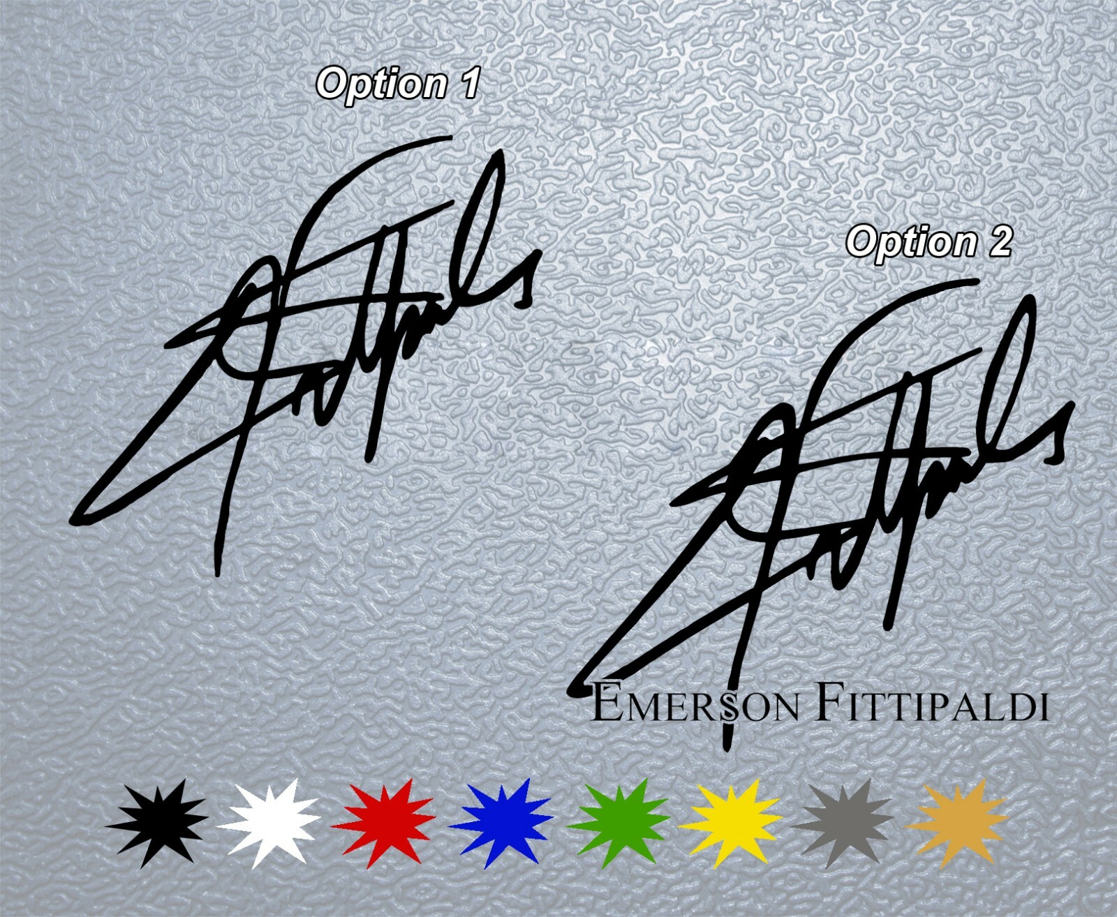 STICKER PEGATINA DECAL VINYL Emerson Fittipaldi Signature | eBay