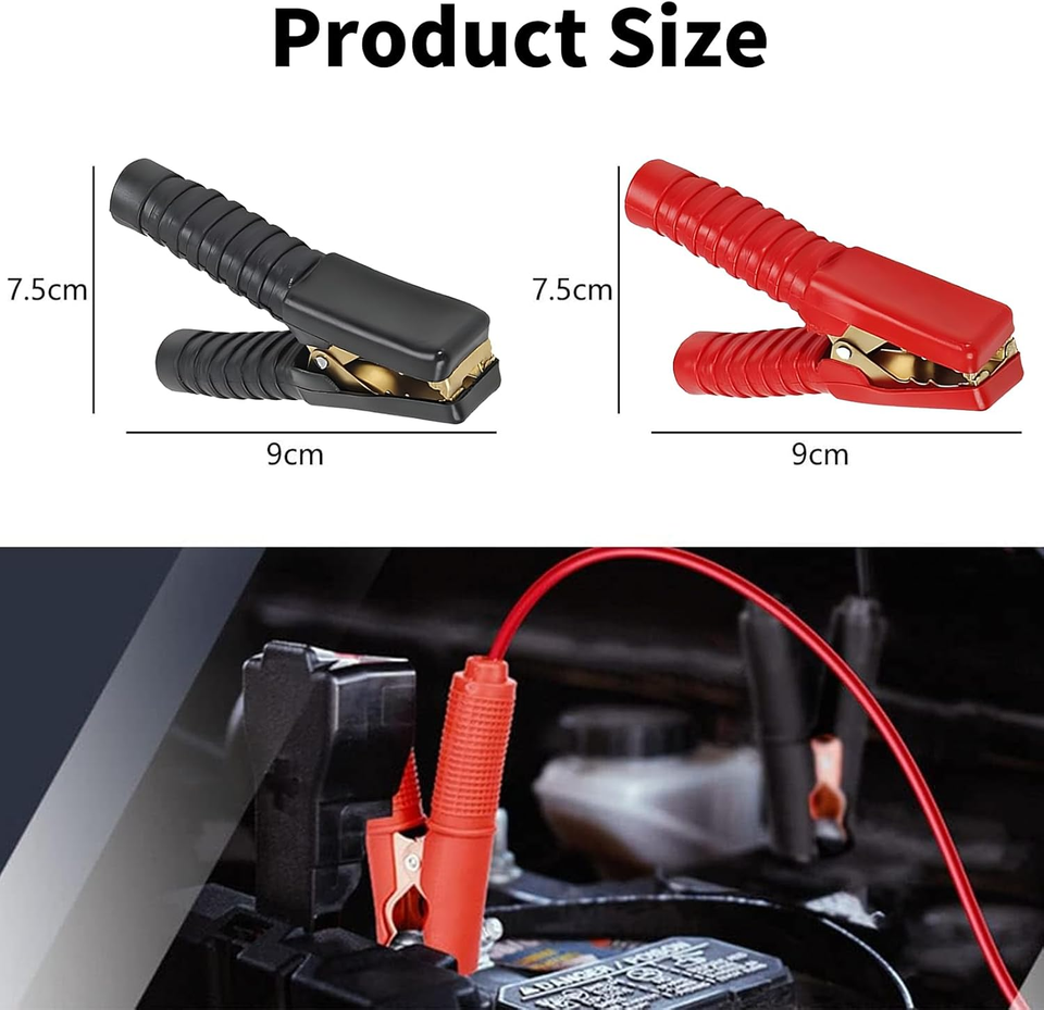 4PCS 100A Crocodile Clips Jump Lead Clamps Car Battery Alligator Clips ...