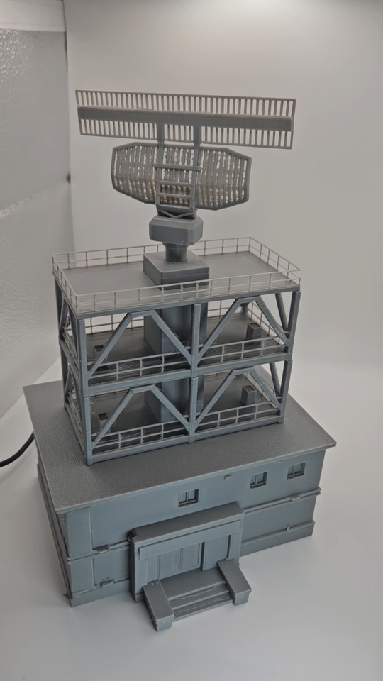 Mechanized HO Scale 1:87 Wide Radar Tower for Model Train Environment ...