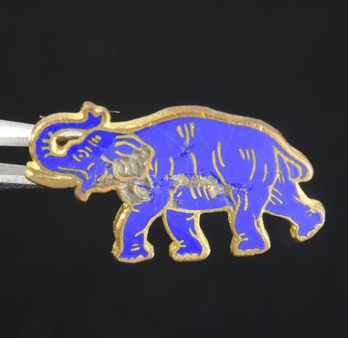 VINTAGE BEAUTIFUL DETAILED GOP REPUBLICAN BLUE ENAMEL ELEPHANT LAPEL ...