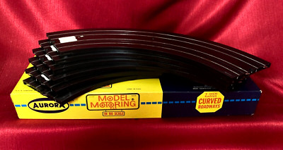 New In Box AURORA MODEL MOTORING SLOT CAR TRACK - 6 Pcs 9" RADIUS ...