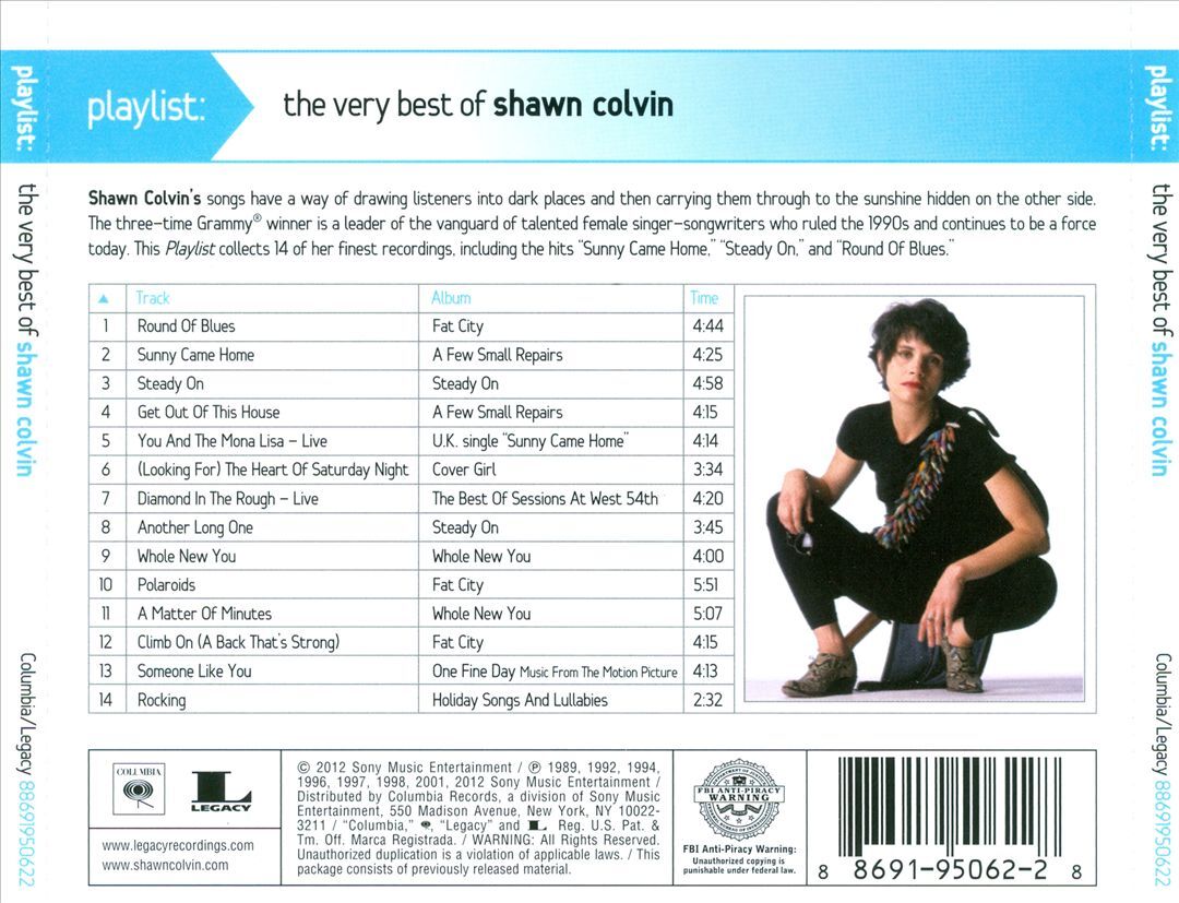 SHAWN COLVIN PLAYLIST: THE VERY BEST OF SHAWN COLVIN NEW CD ...