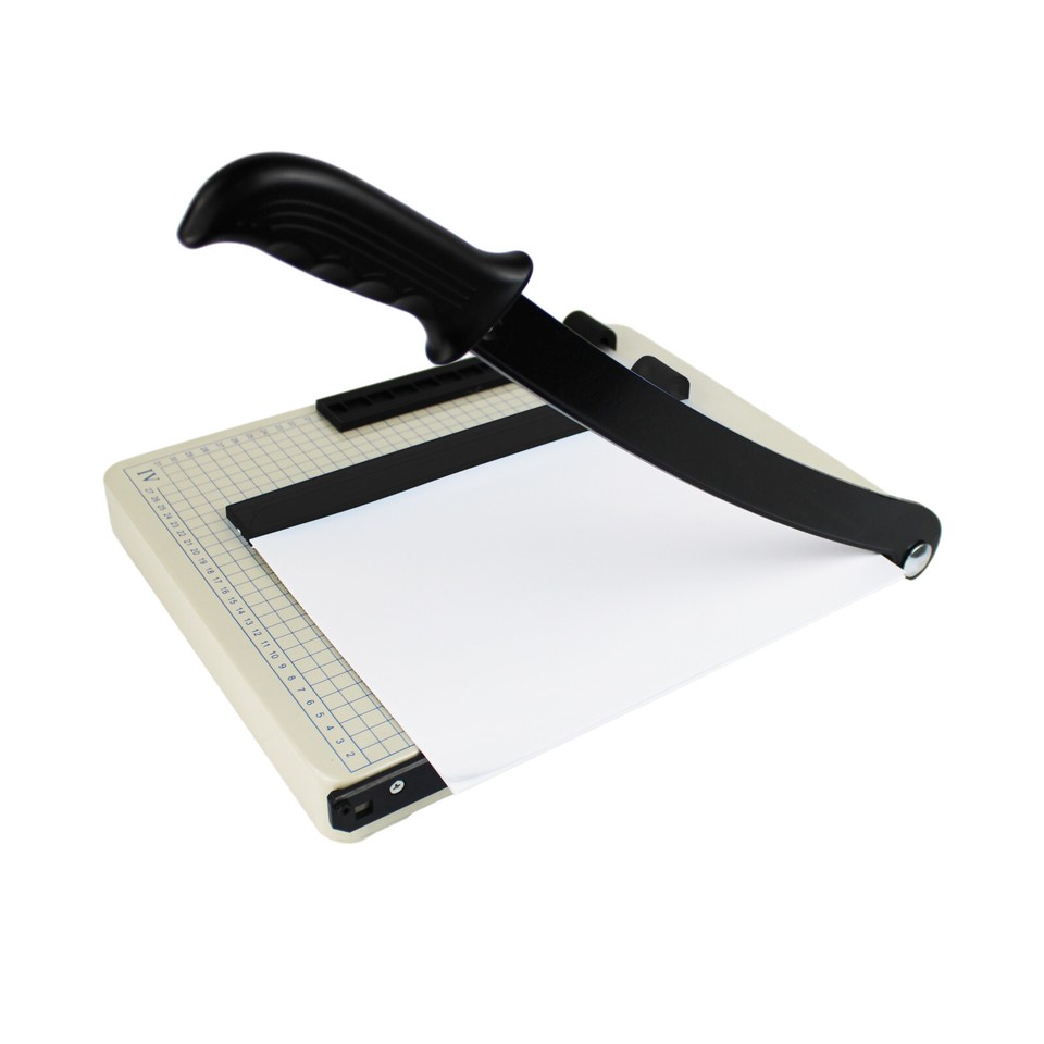 Paper Cutter 12" x 10" Metal Base Trimmer Scrap Booking Guillotine ...
