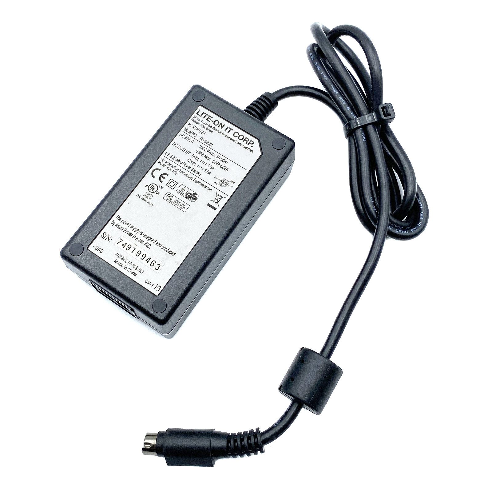Genuine Liteon DA-30C01 AC/DC Power Adapter 5 pin For Samsung SE-W164 ...