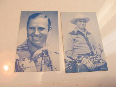 2 Signed Gene Autry Cowboy Photos Truly Yours & Best Wishes Gene Autry ...