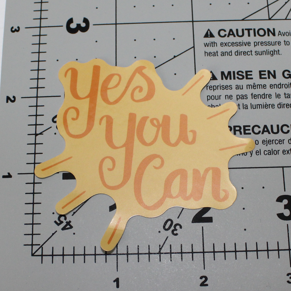 Yes You Can Yellow Orange Inspiration Motivation Positive Sayings Motto ...