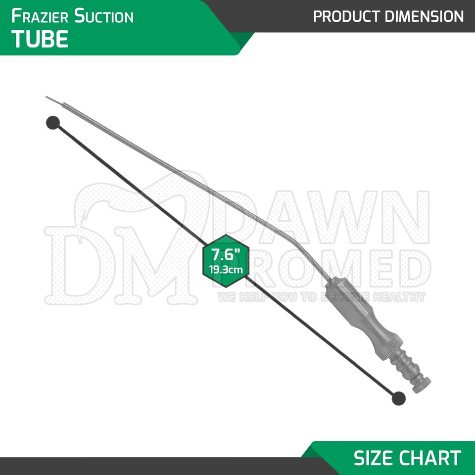 Frazier Suction Tube Set Of 8 Pcs Dental ENT Diagnostic Surgical Inst ...