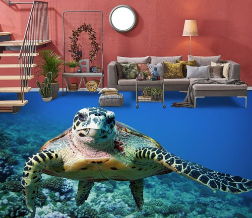3D Sea Turtle O1229 Floor WallPaper Murals Wall Print 5D AJ WALLPAPER ...
