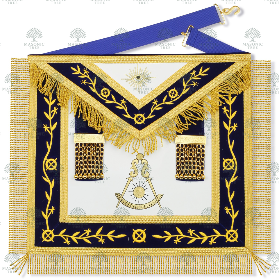 Masonic Past Master Apron Set – Lambskin Emb Apron with Collar, Gloves ...