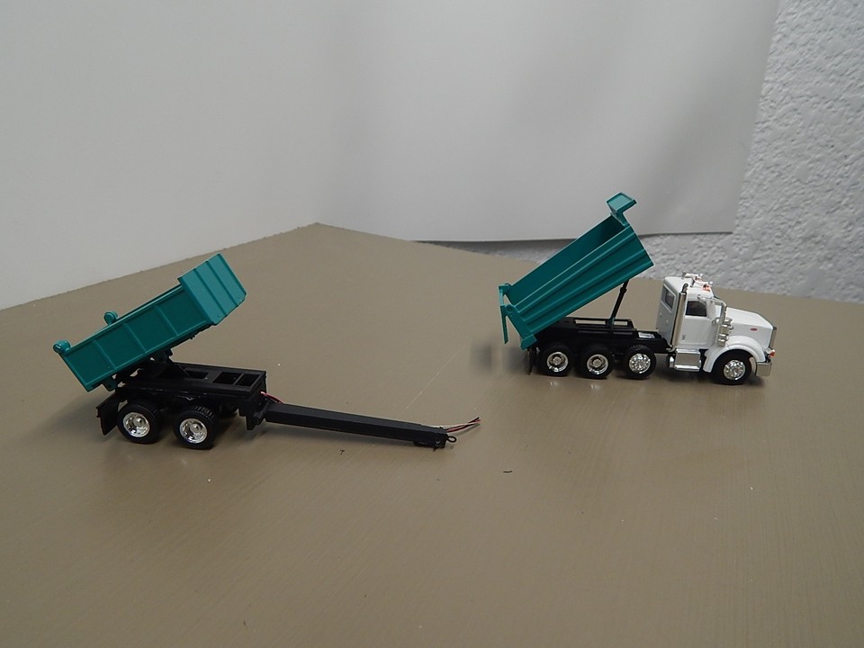 HO 1/87 Scale Herpa Promotex Dump Truck w/ Pup Trailer | eBay