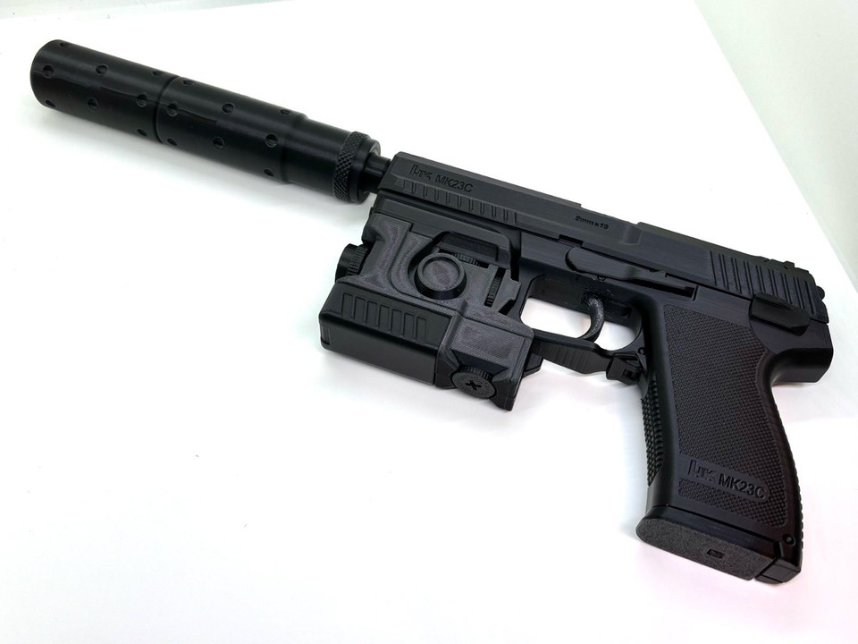 MGS1 SOCOM MK23 C Pisol Moving slide & trigger 1:1 Prop Cosplay Costume ...