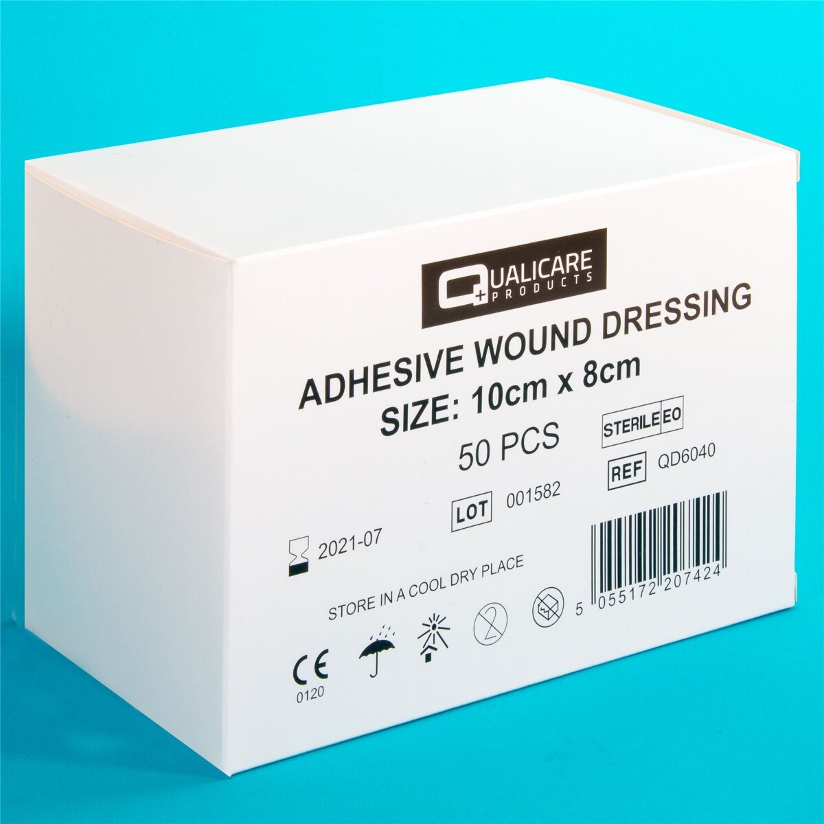 10 LARGE ADHESIVE WOUND DRESSINGS 10x8cm Cut Graze Bandage First Aid ...