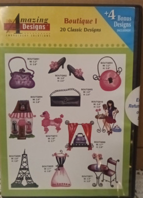 Amazing Designs Embroidery Design CD Boutique 1 20 Classic Designs 2006 ...