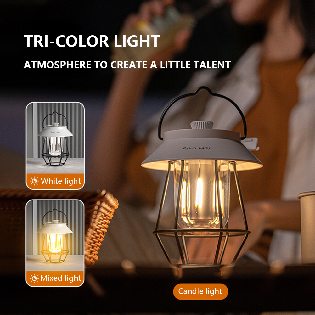 Outdoor Camping Lamp USB Charging Tent Lamp 3 Modes Dimmable for Hiking ...