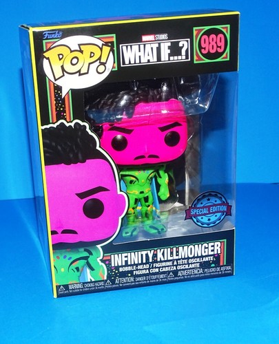 Black Light Infinity Killmonger #989 RARE Funko Pop Vinyl MIB + P/Prot ...