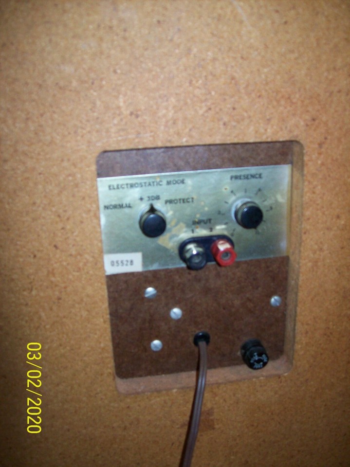 Infinity 2000A Electrostatic Speakers, all original, fully functional 3 ...