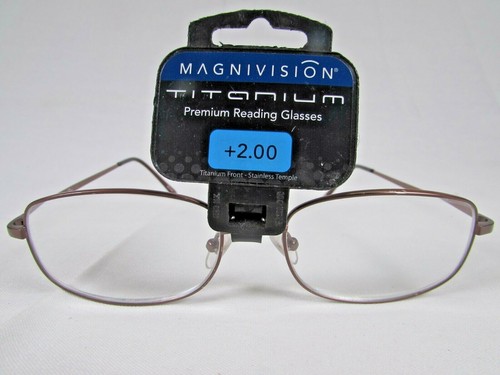 Magnivision Titanium T6 Readers +2.00 READING GLASSES NEW FAST FREE ...