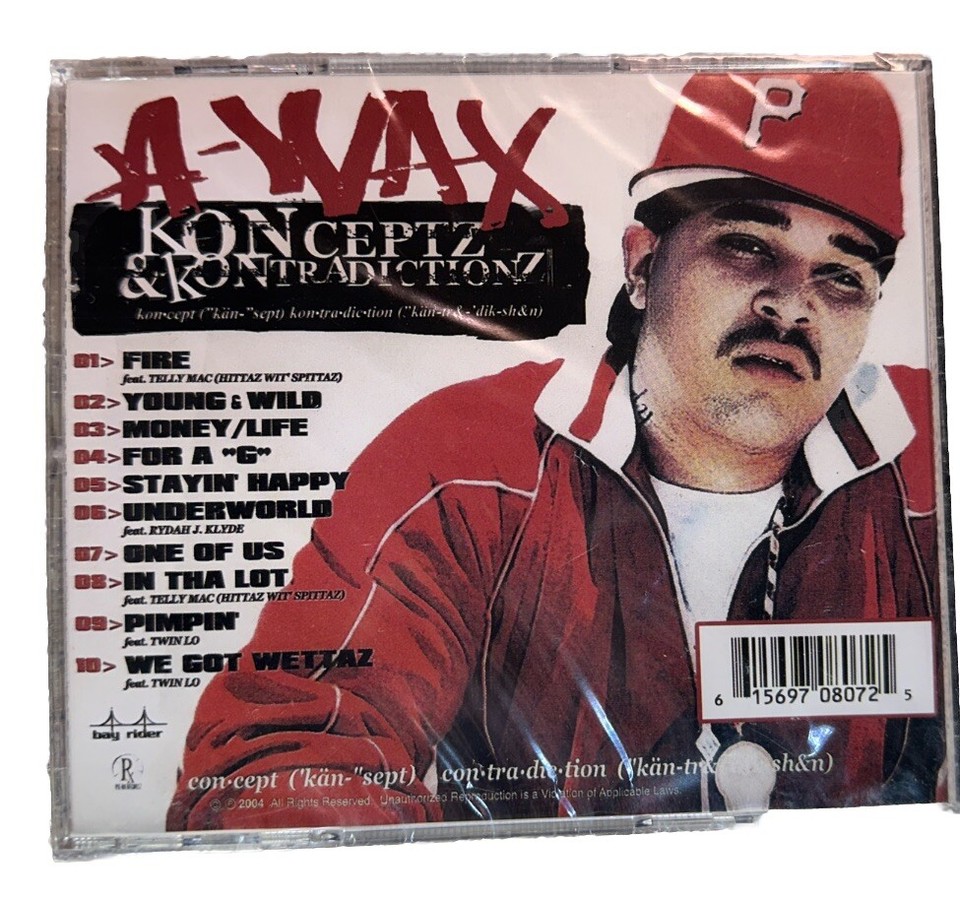 A-WAX Konceptz & Kontradictionz CD Bay Area Rap Rare Sealed Pie-rx ...