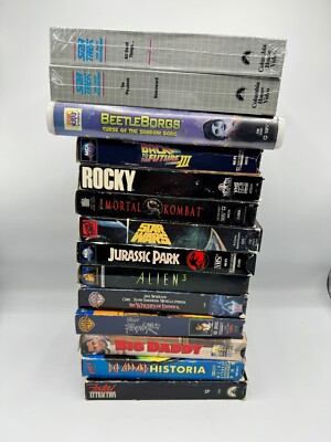 Lot of 14 Classic VHS Tapes Rocky Star Wars Alien 3 Jurassic Park Back ...