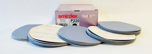50 Discs Ceramic Sandpaper P220 Grit Brand New (NO HOLES) 6" inch hook ...