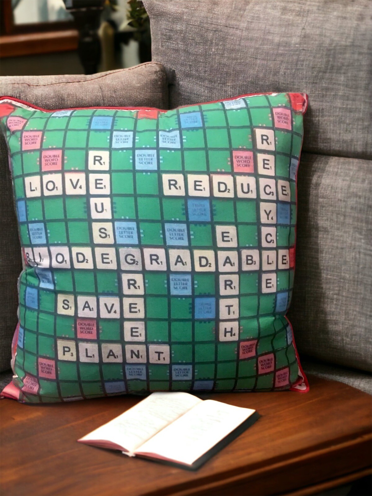 Scrabble Game Environment Conscious Recycle Eco Friendly Earth Throw ...