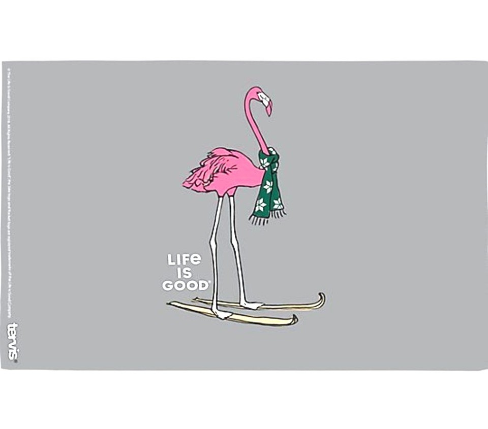 Tervis 16 oz Life Is Good Skiing Flamingo Tumbler NEW w Pink Lid | eBay