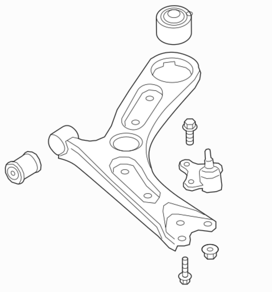 OEM Lower Control Arm 54500-K2000 FR/Left Suspension for Hyundai Venue ...