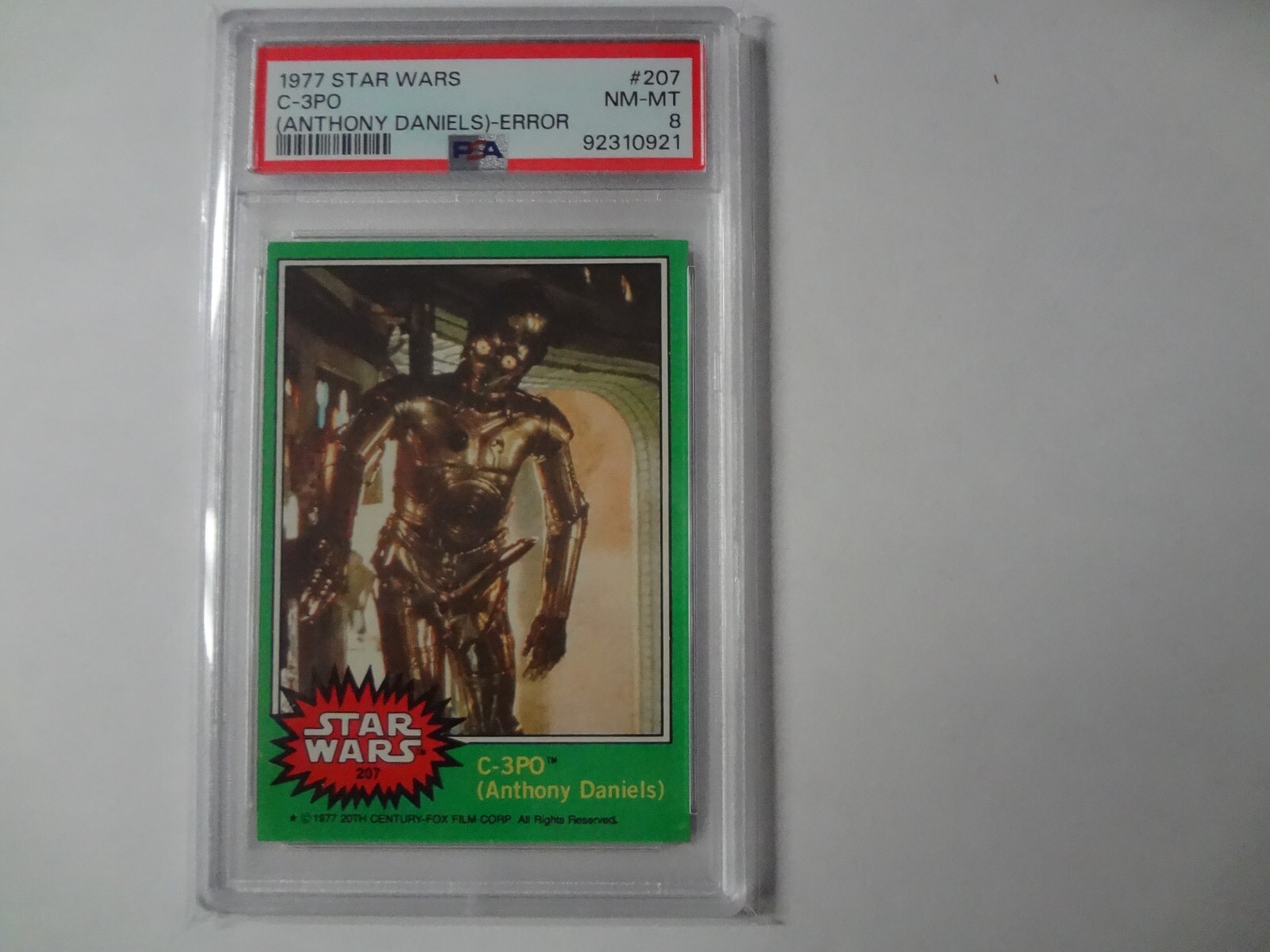 C-3PO (Anthony Daniels) 1977 Topps #207 Error Price Guide - Sports Card ...