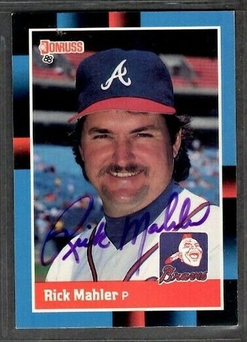 1987 Donruss #389 Rick Mahler Atlanta Braves Baseball Signed Autograph ...