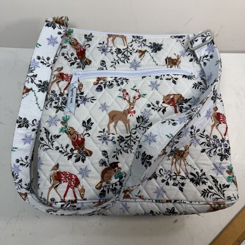 NWT Vera Bradley Merry Mischief Snow Day Christmas Reindeer Adjustable ...