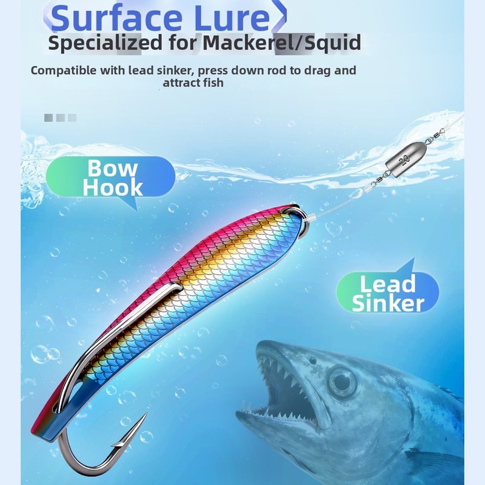 Fishing Trolling Jig Lure 12 5cm Spoon with Reflective Colors for Deep ...