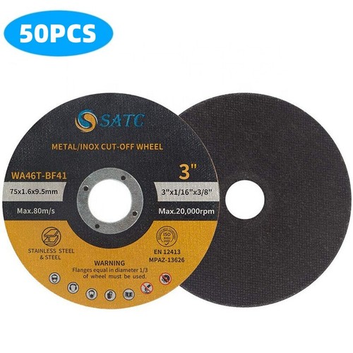 50 PCS 3 inch Cut Off Wheels 3"x1/16"x3/8" For Grinder Ultra Thin ...