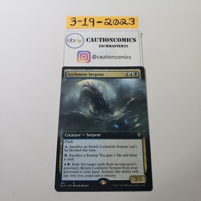 Lochmere Serpent (Extended Art) – Throne of Eldraine Card # 381 (Box7 ...