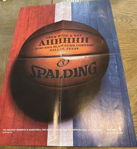 2010 Spalding Basketball poster Dallas NBA Slam Dunk Contest wall art ...
