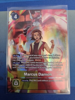 Marcus Damon (Alternate Art) - BT17-087 Digimon Card Game Secret Crisis ...
