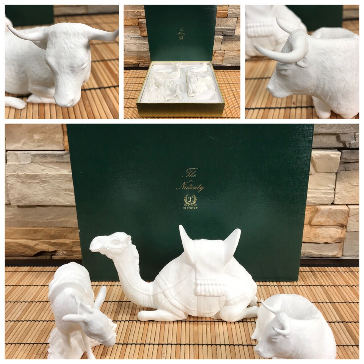 Lenox “The Nativity” 18-Pc Set Porcelain Figurines + Manger/Creche W ...