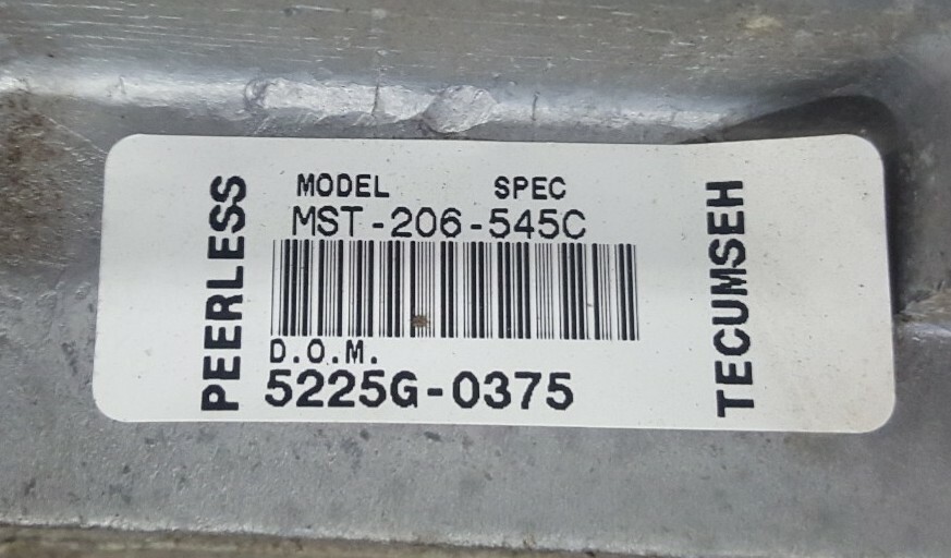 Tecumseh Peerless Craftsman Mst-206-545c 6 Speed Transmission Transaxle ...